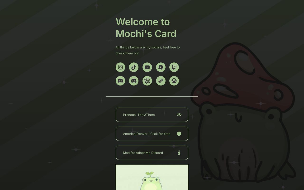Mochi's card